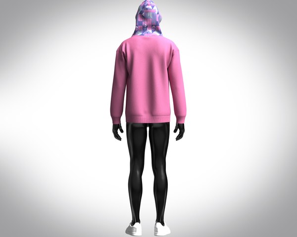 3D model Mens Hoodie-hood Print - TurboSquid 2000215