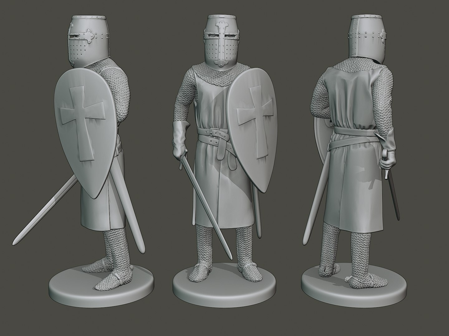 Knight templar stand2 t1 3D - TurboSquid 1471313