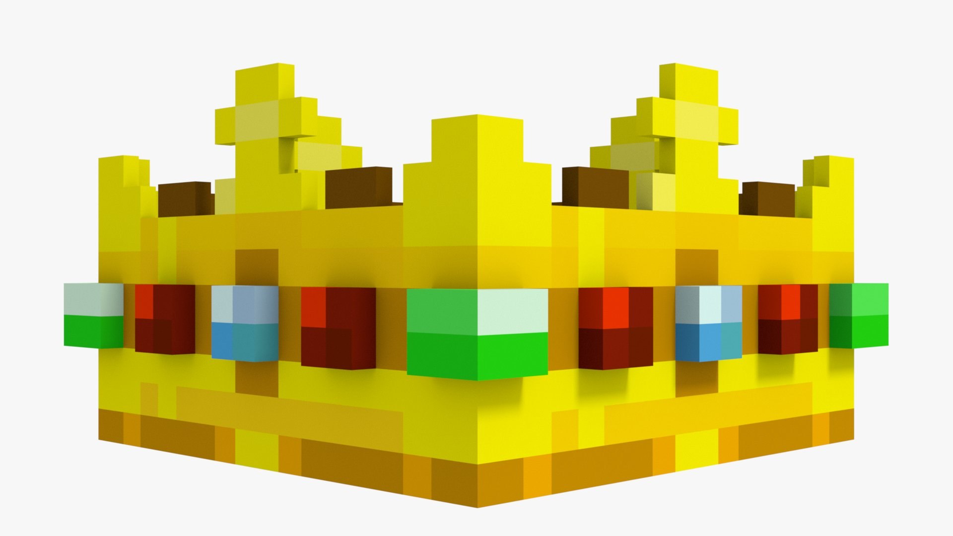 Minecraft Crown 3D Model - TurboSquid 1925472