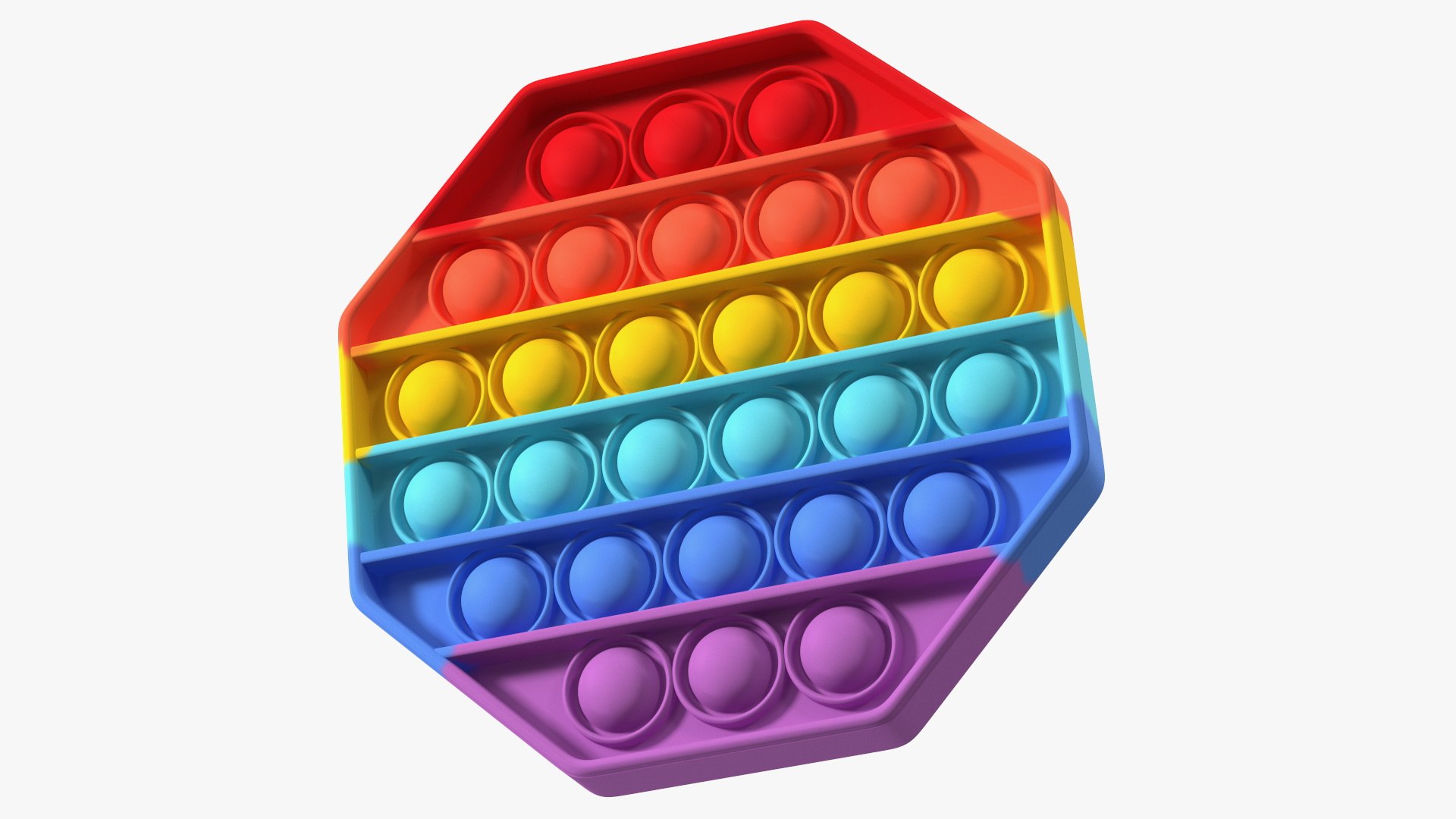 Rainbow Octagon Pop It Toy 3D - TurboSquid 1778891