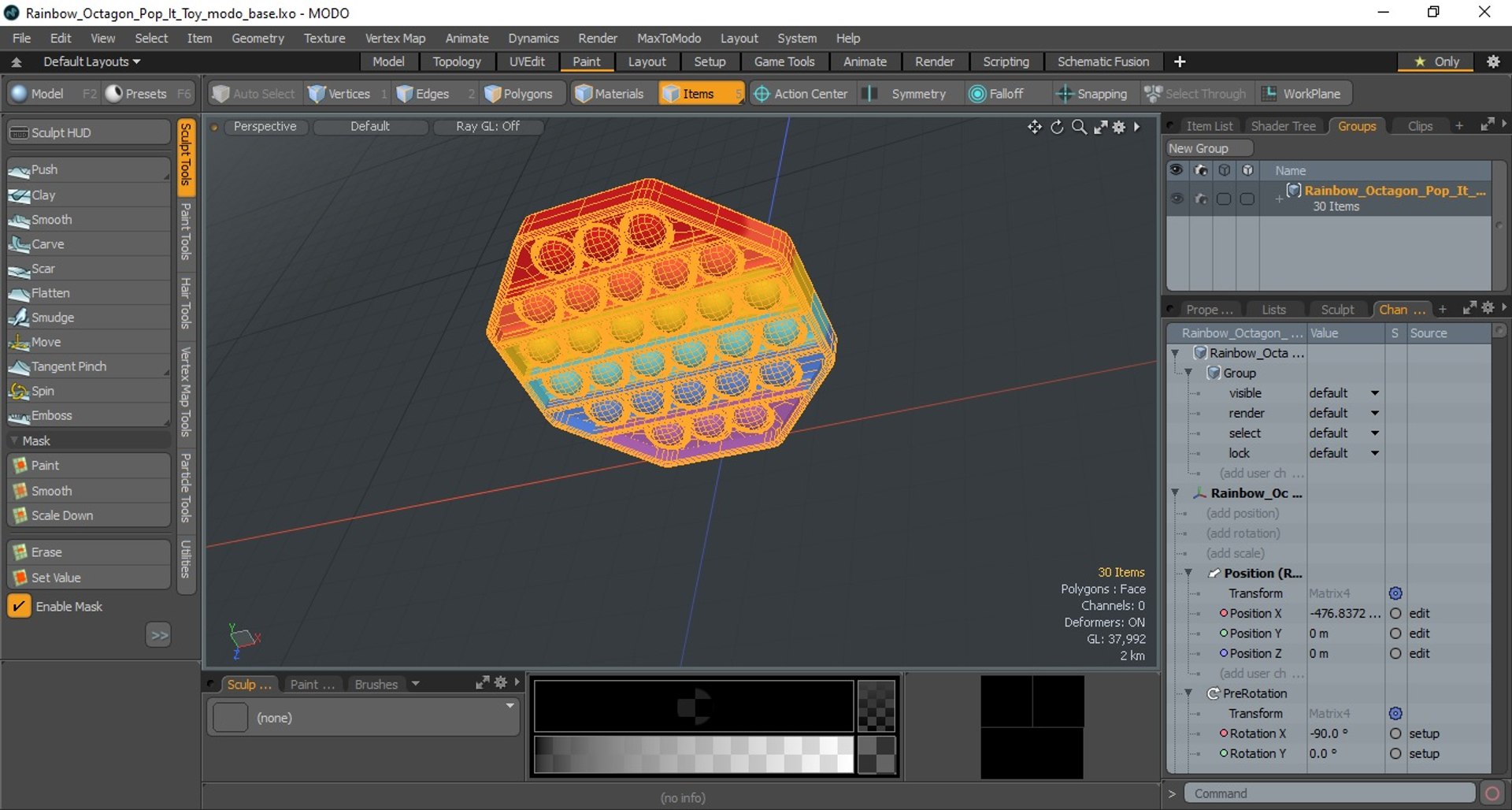 Rainbow Octagon Pop It Toy 3D - TurboSquid 1778891