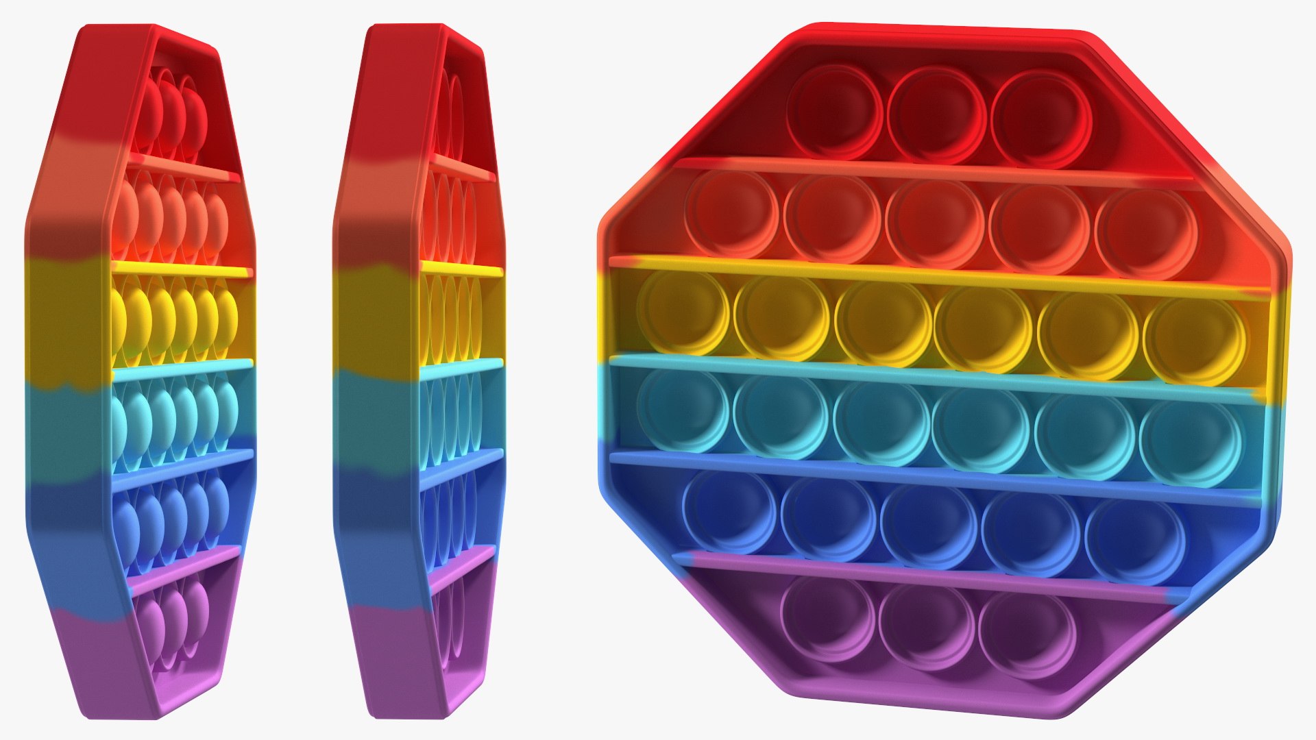 Rainbow Octagon Pop It Toy 3D - TurboSquid 1778891