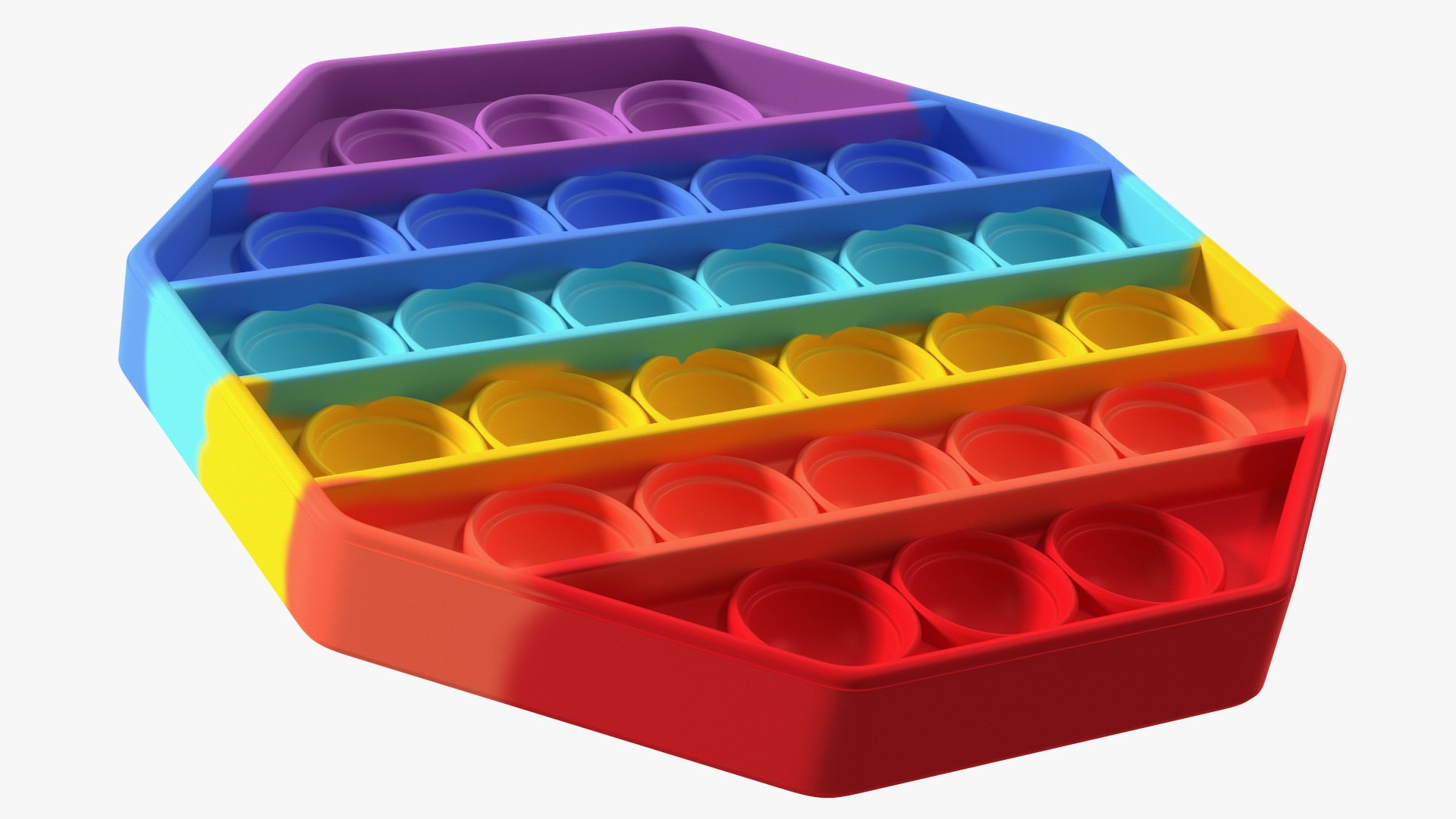 Rainbow Octagon Pop It Toy 3D - TurboSquid 1778891
