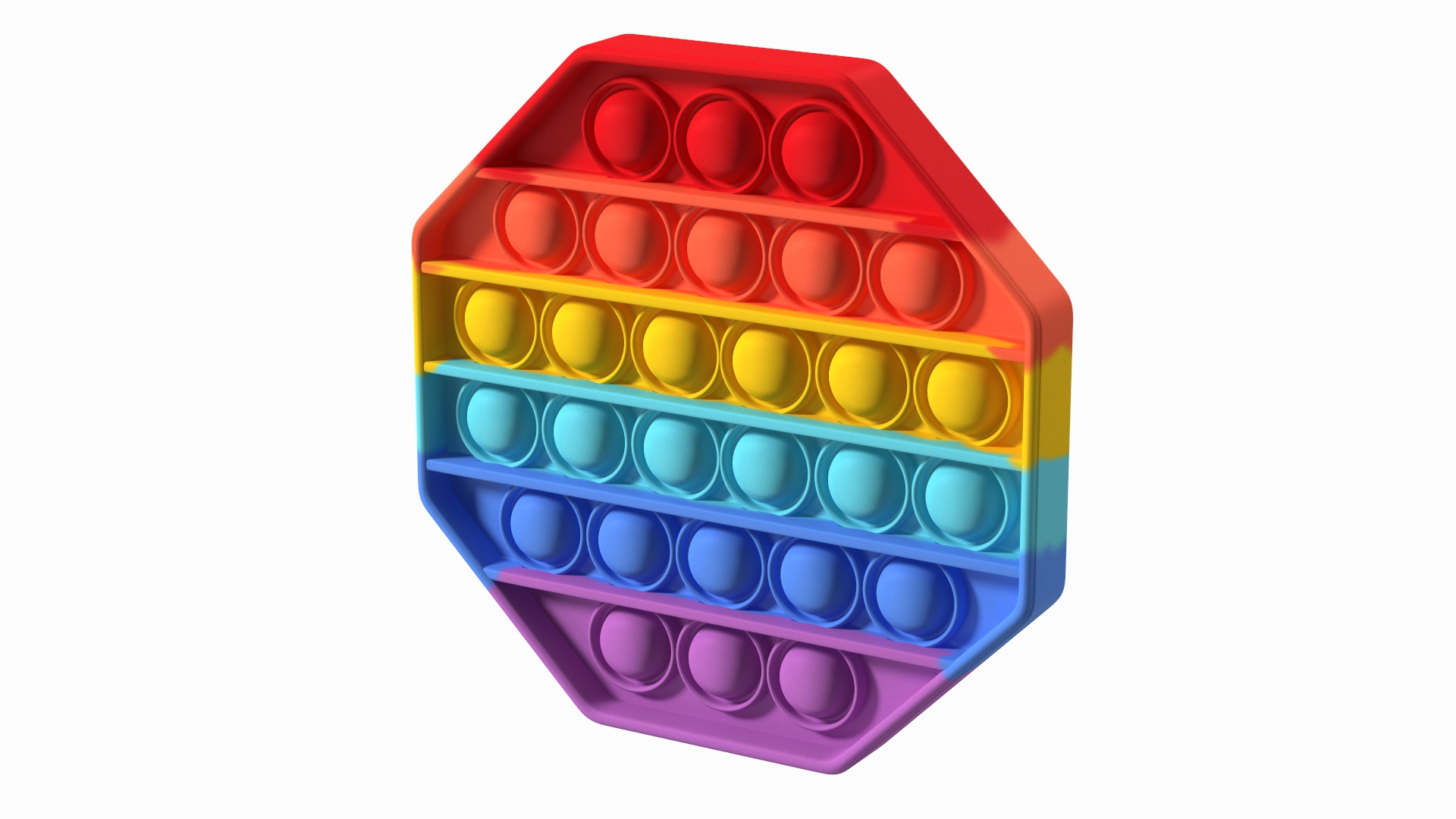 Rainbow Octagon Pop It Toy 3D - TurboSquid 1778891