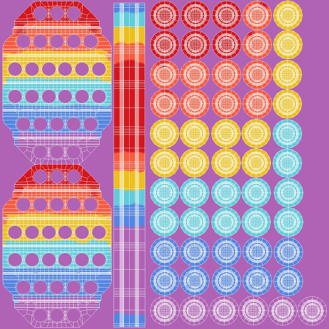 Rainbow Octagon Pop It Toy 3D - TurboSquid 1778891