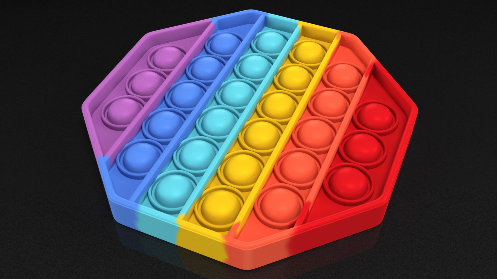 Rainbow Octagon Pop It Toy 3D - TurboSquid 1778891