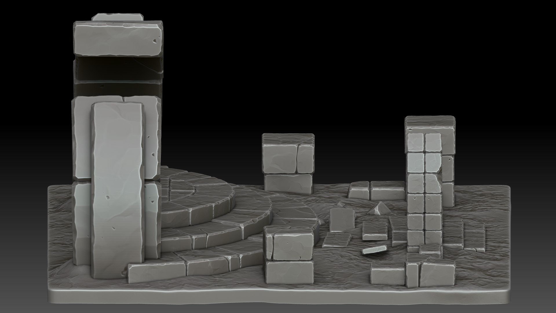 3D Stylized Ruins Model - TurboSquid 2187702