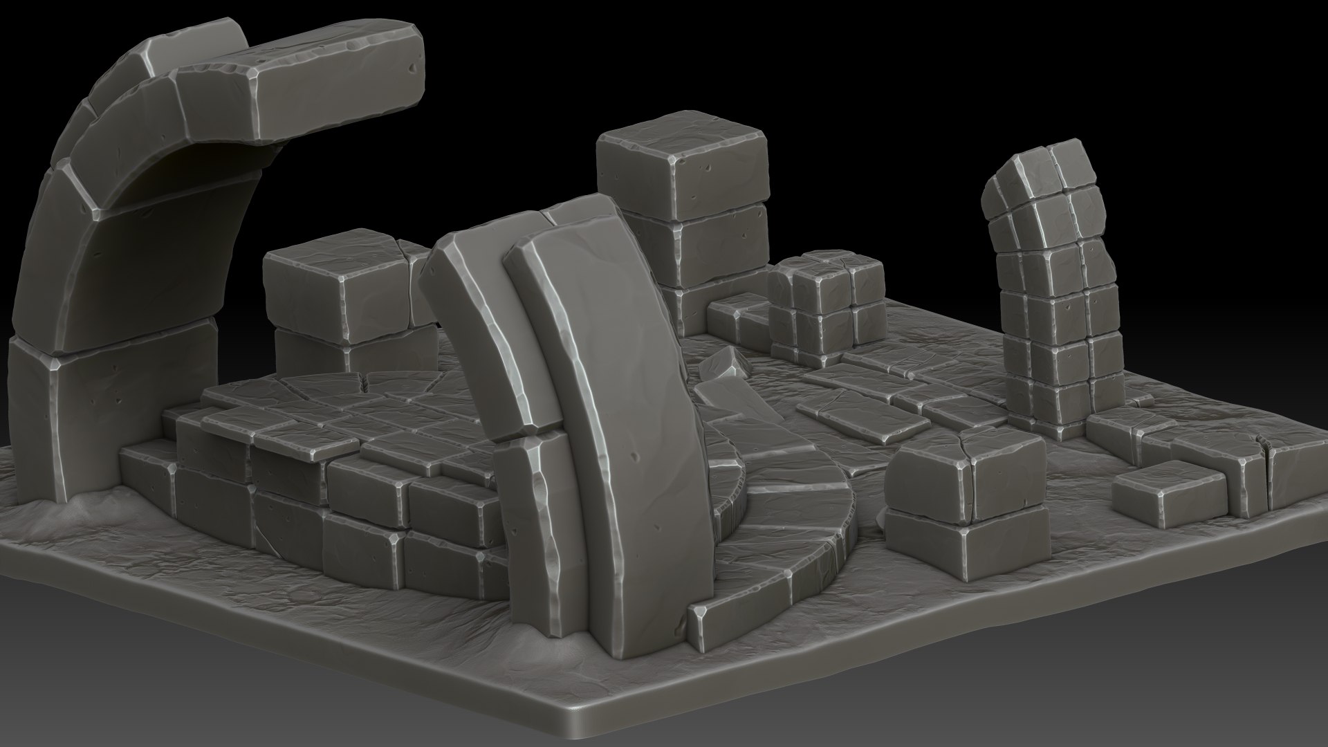 3D Stylized Ruins Model - TurboSquid 2187702