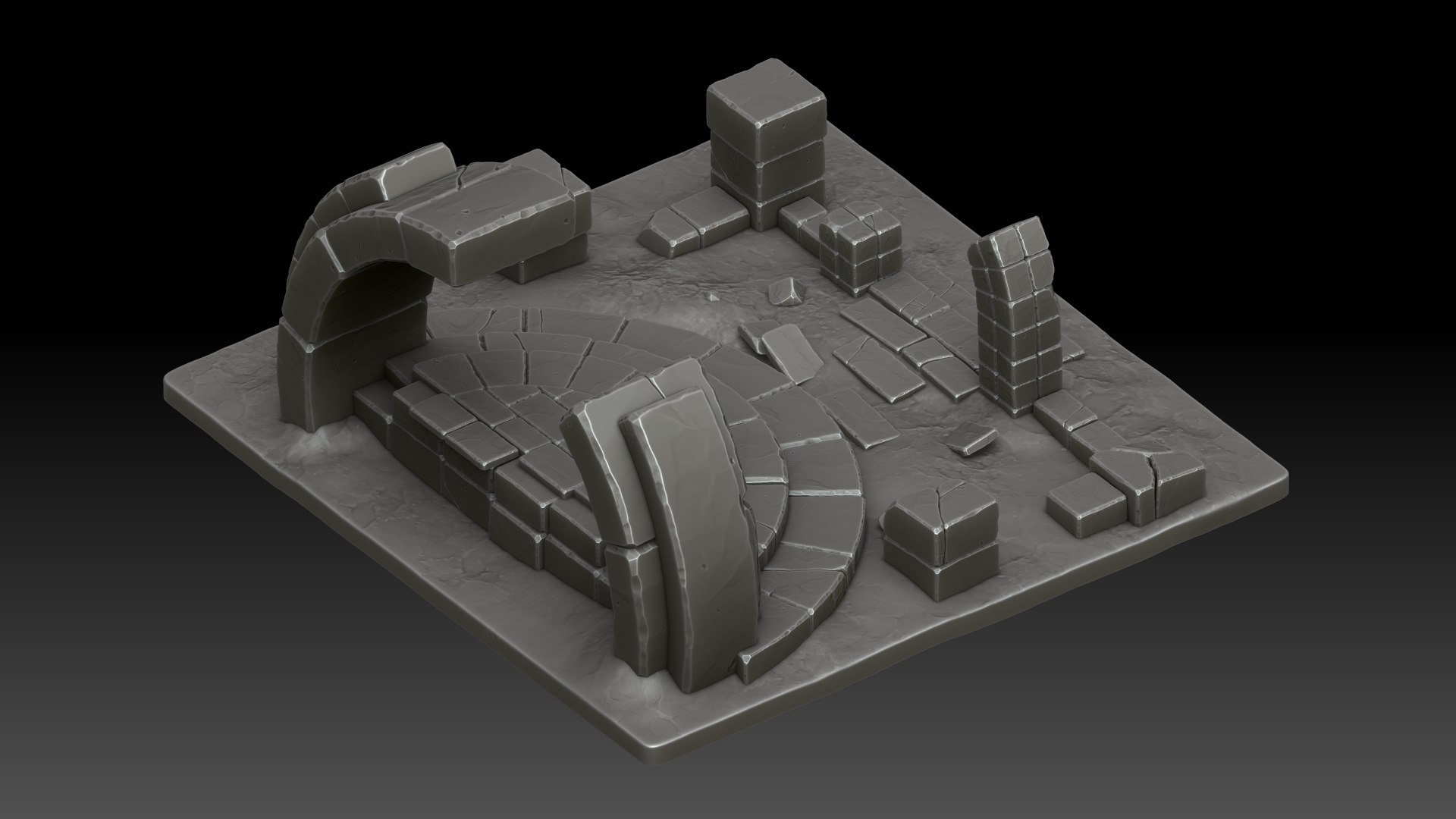 3D Stylized Ruins Model - TurboSquid 2187702