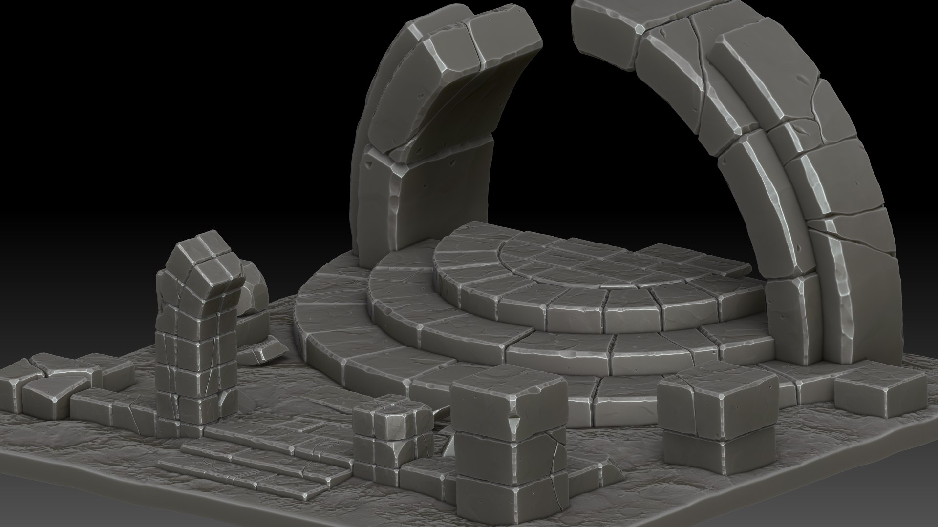 3D Stylized Ruins Model - TurboSquid 2187702