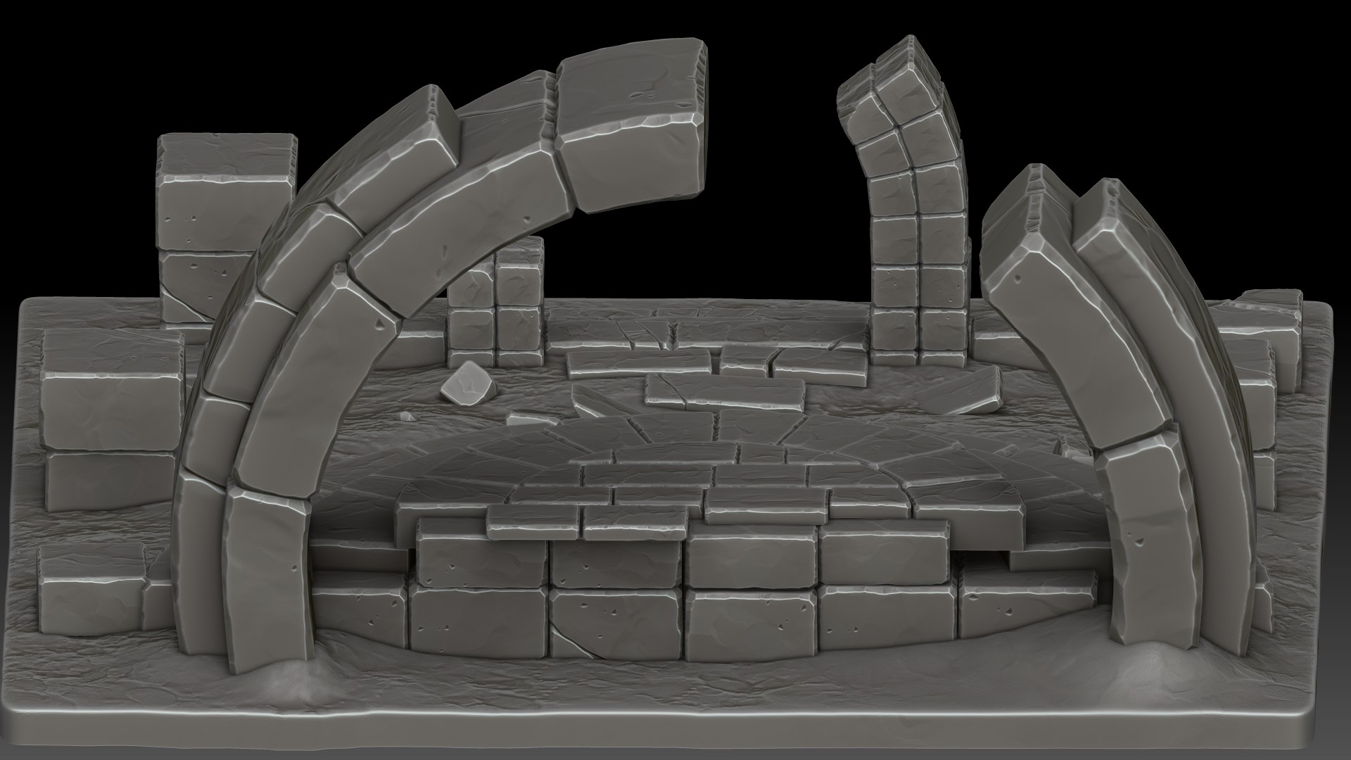 3D Stylized Ruins Model - TurboSquid 2187702