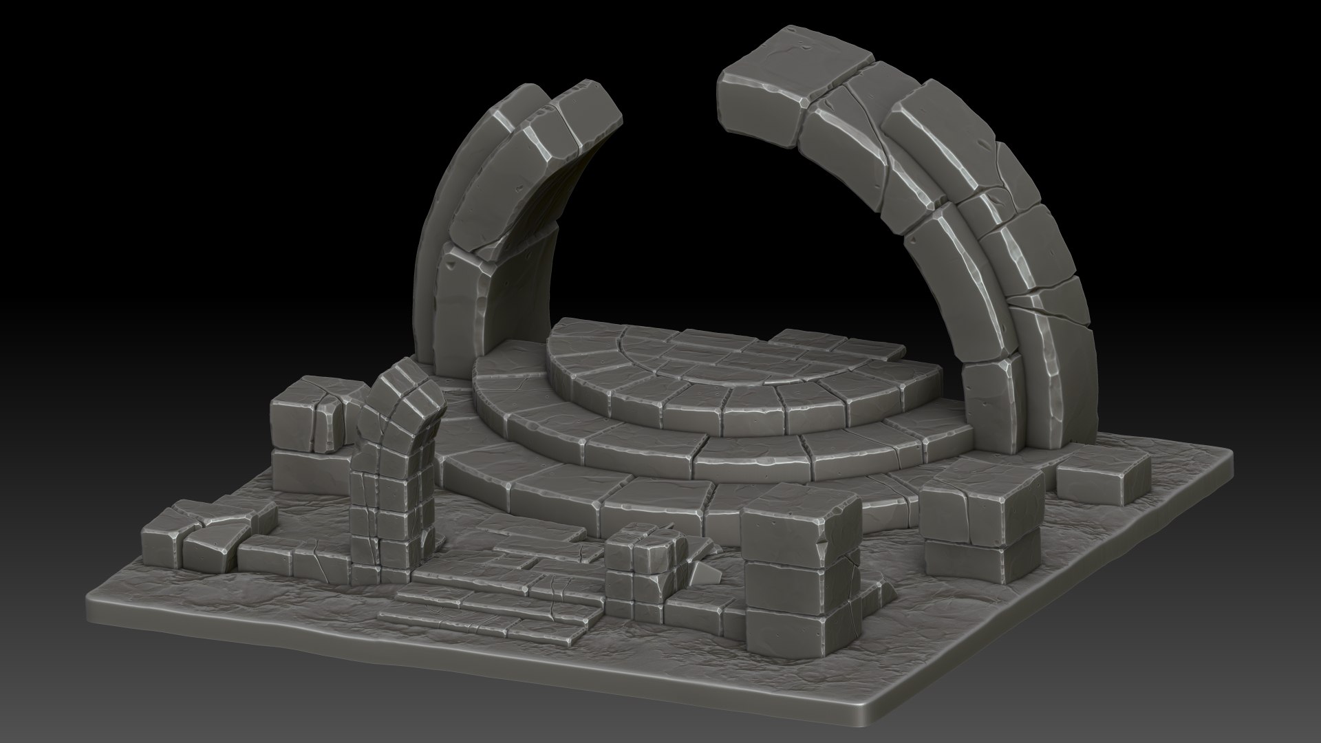 3D Stylized Ruins Model - TurboSquid 2187702