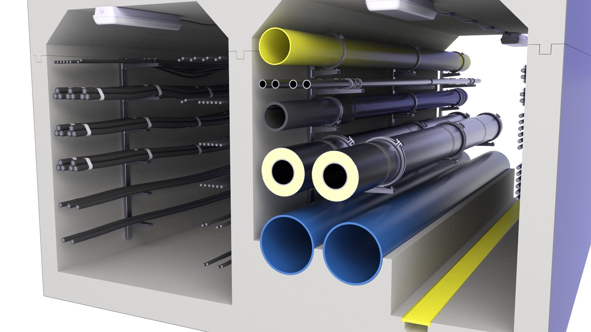 Precast Utility Tunnels Cross-section V7 3D Model - TurboSquid 2415302