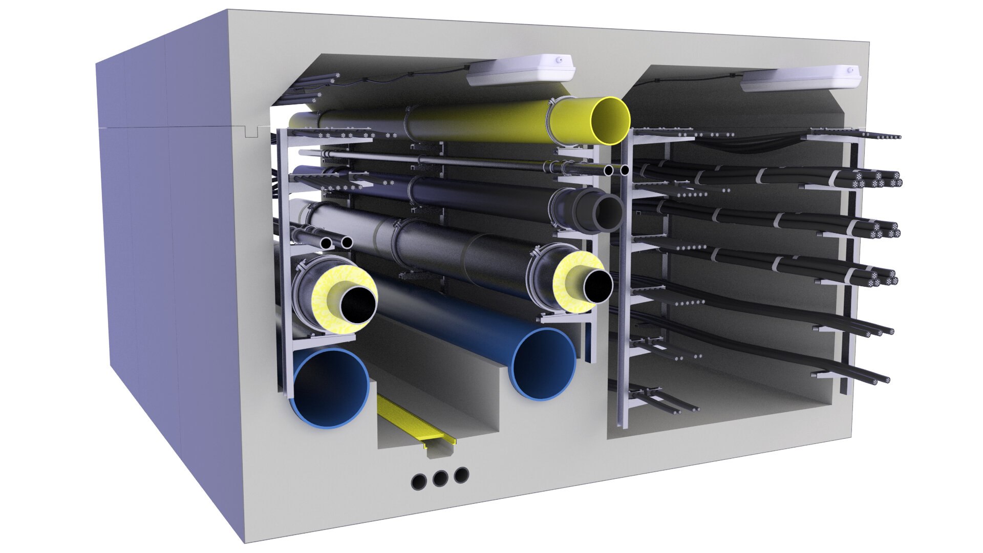 Precast Utility Tunnels Cross-section V7 3D Model - TurboSquid 2415302