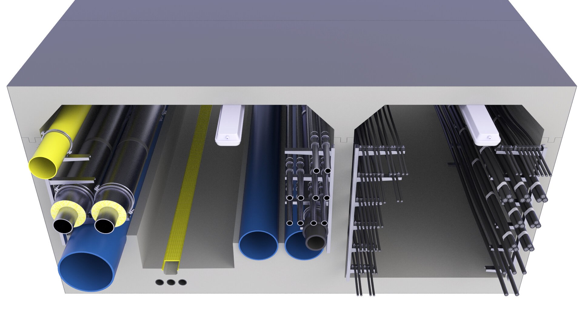 Precast Utility Tunnels Cross-section V7 3D Model - TurboSquid 2415302