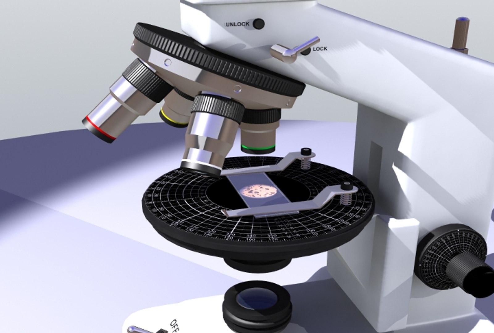 3d Microscope Bacteria Virus Model