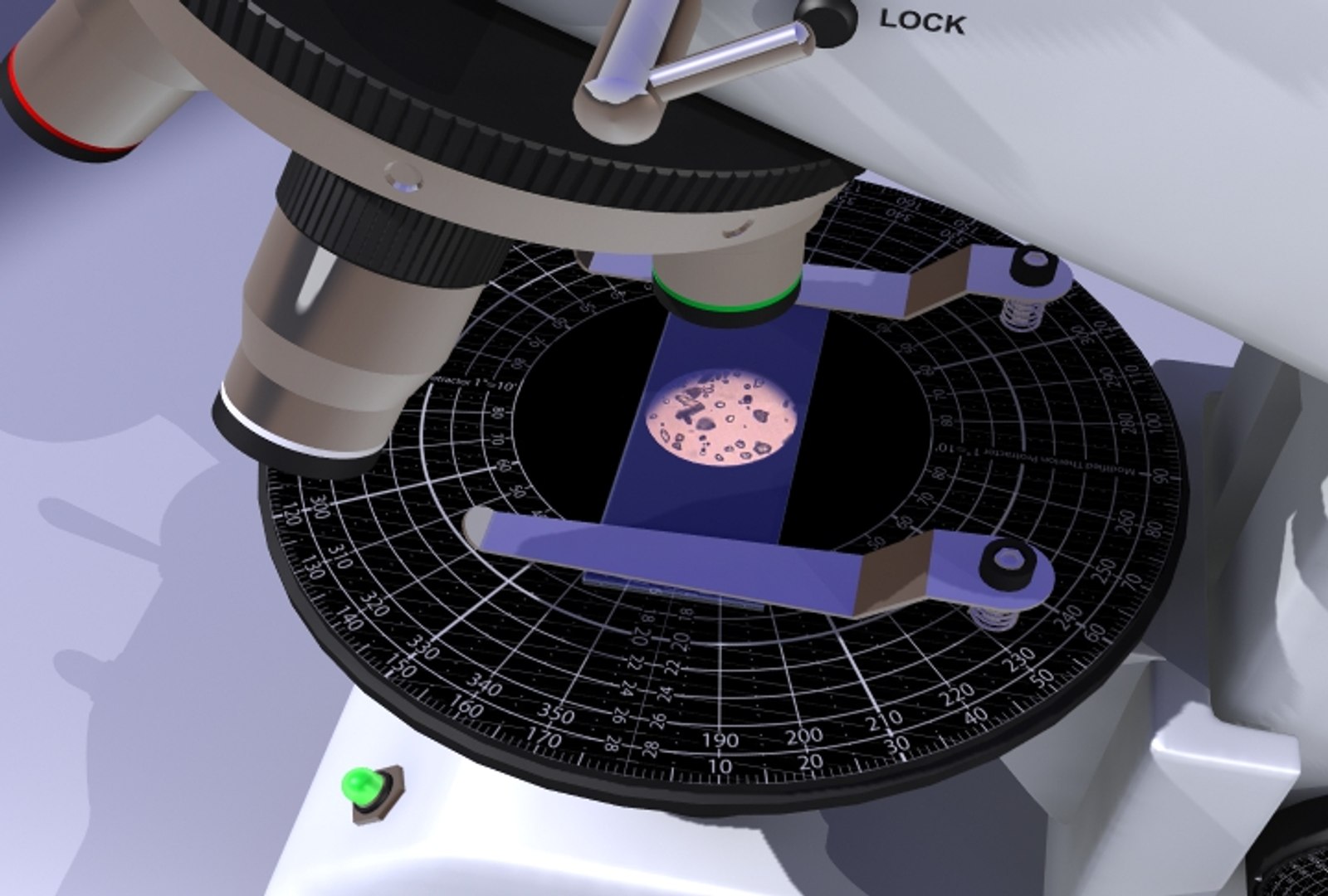 3d Microscope Bacteria Virus Model