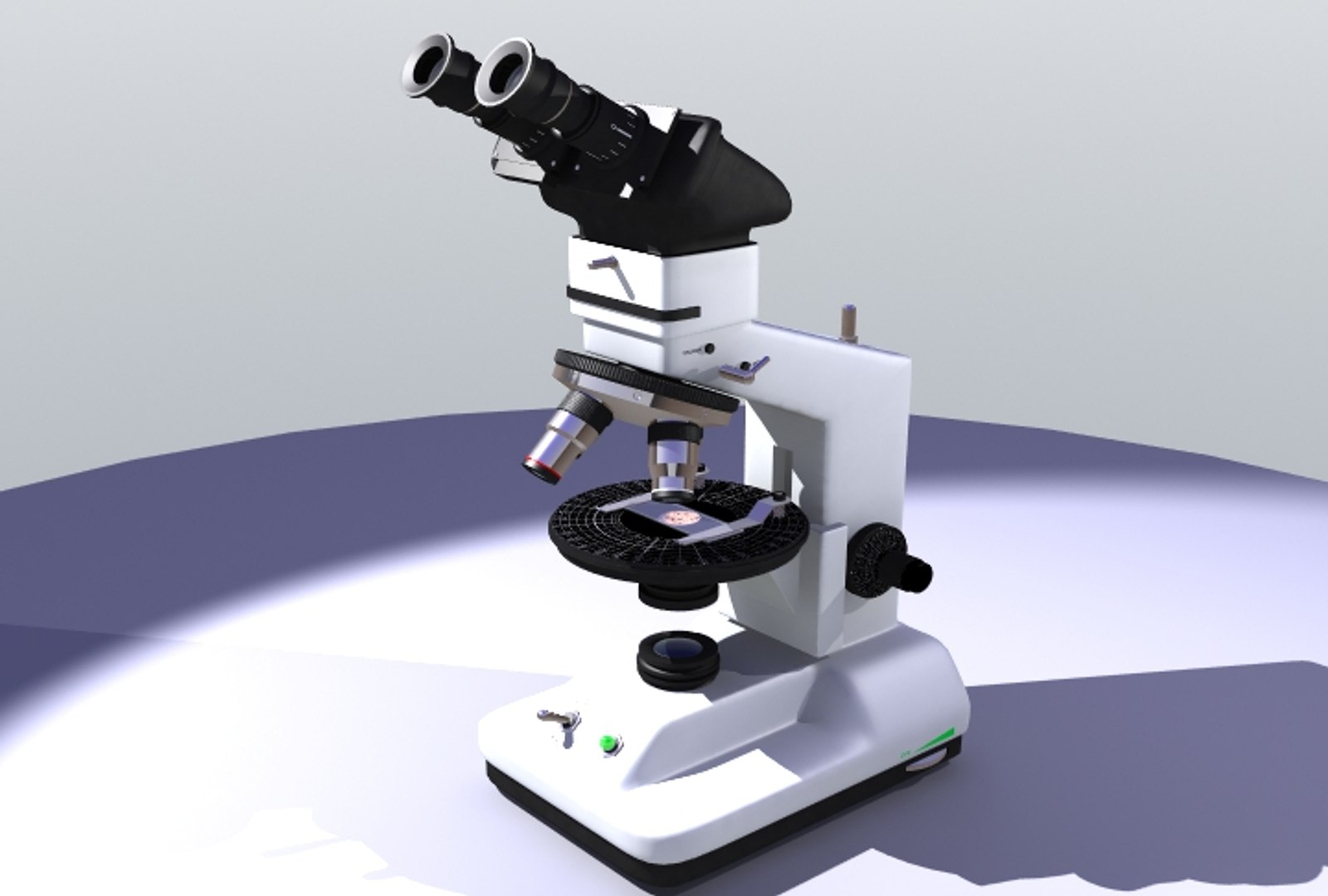 3d Microscope Bacteria Virus Model