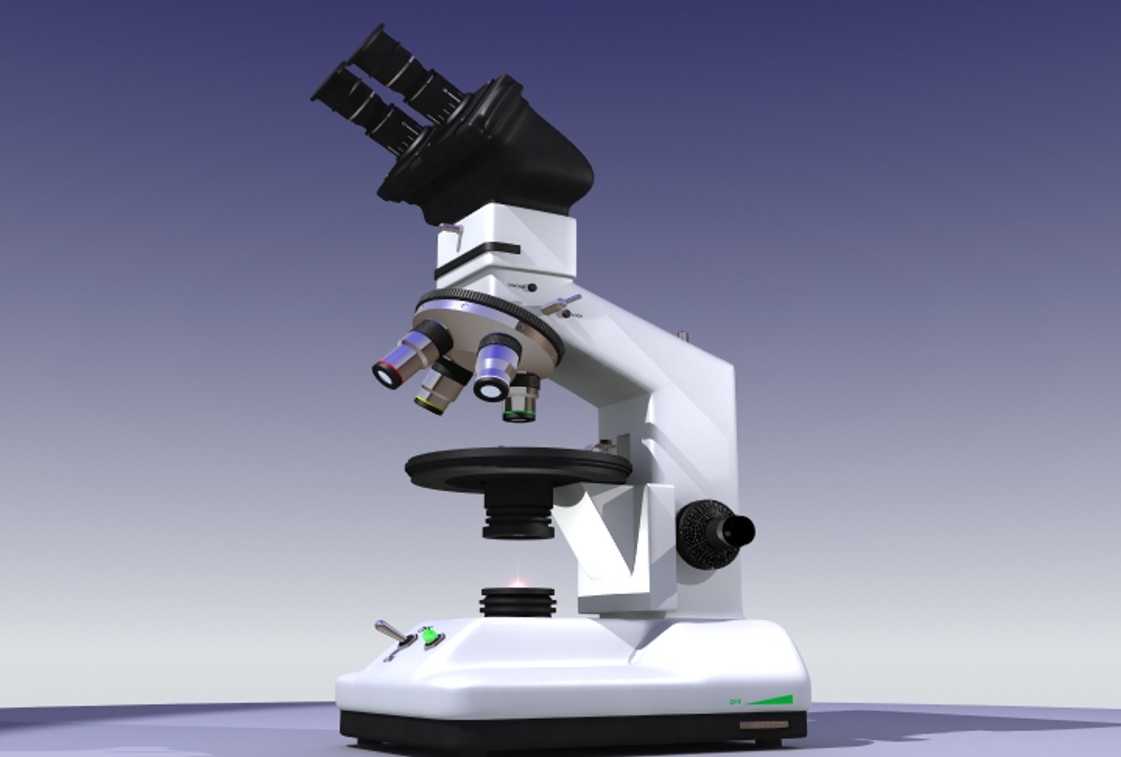 3d Microscope Bacteria Virus Model