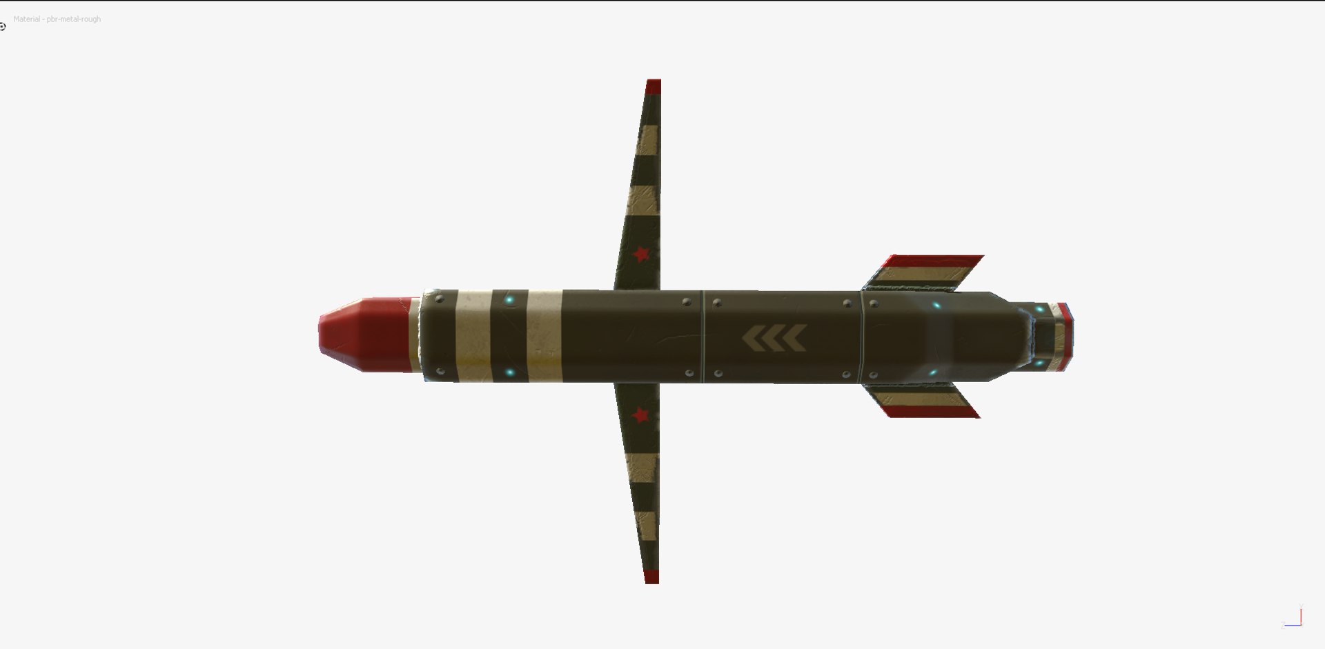 sci-fi missiles set 3d model