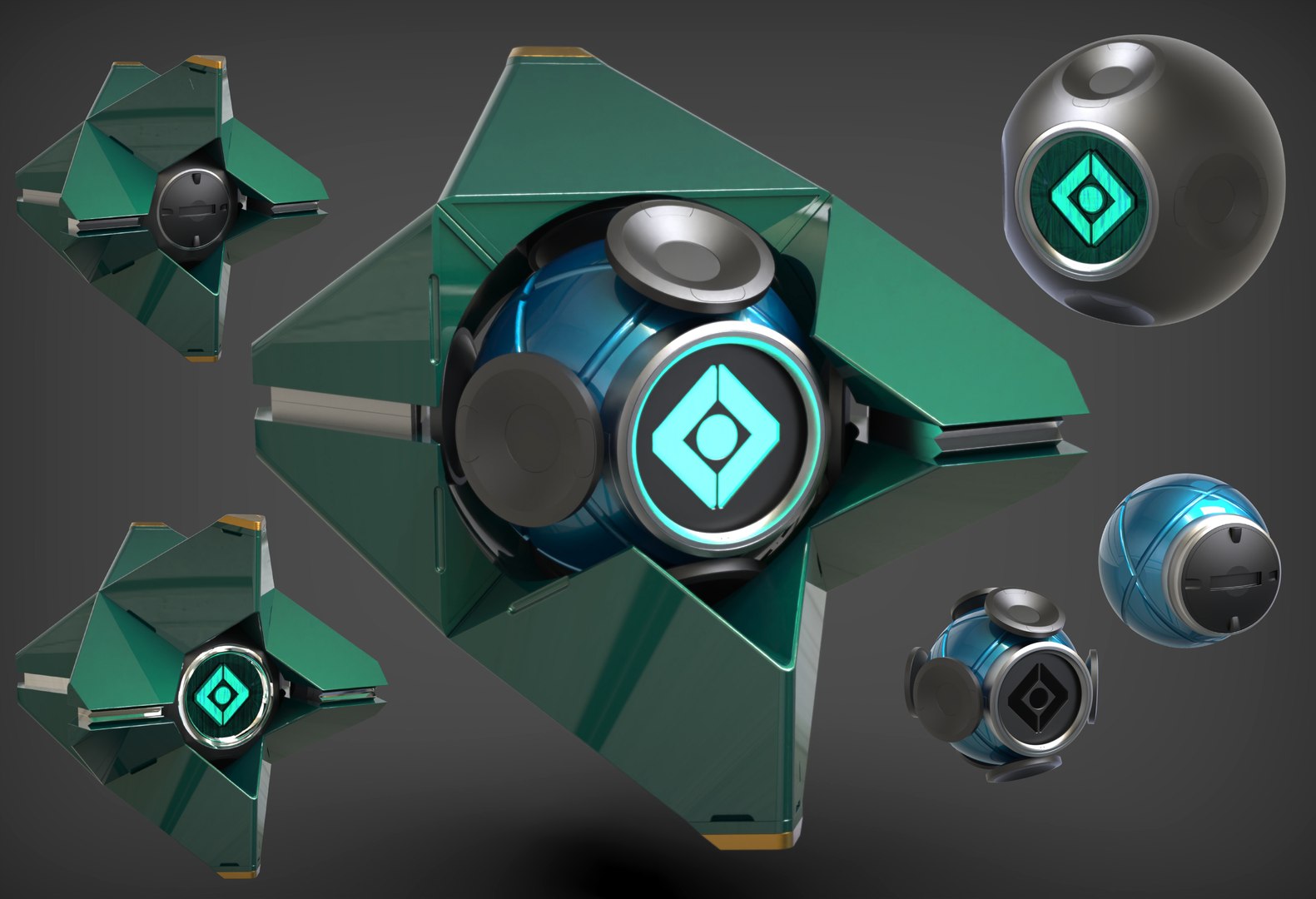 Destiny 2 Ghost Shell V2 3D Model - TurboSquid 2074851