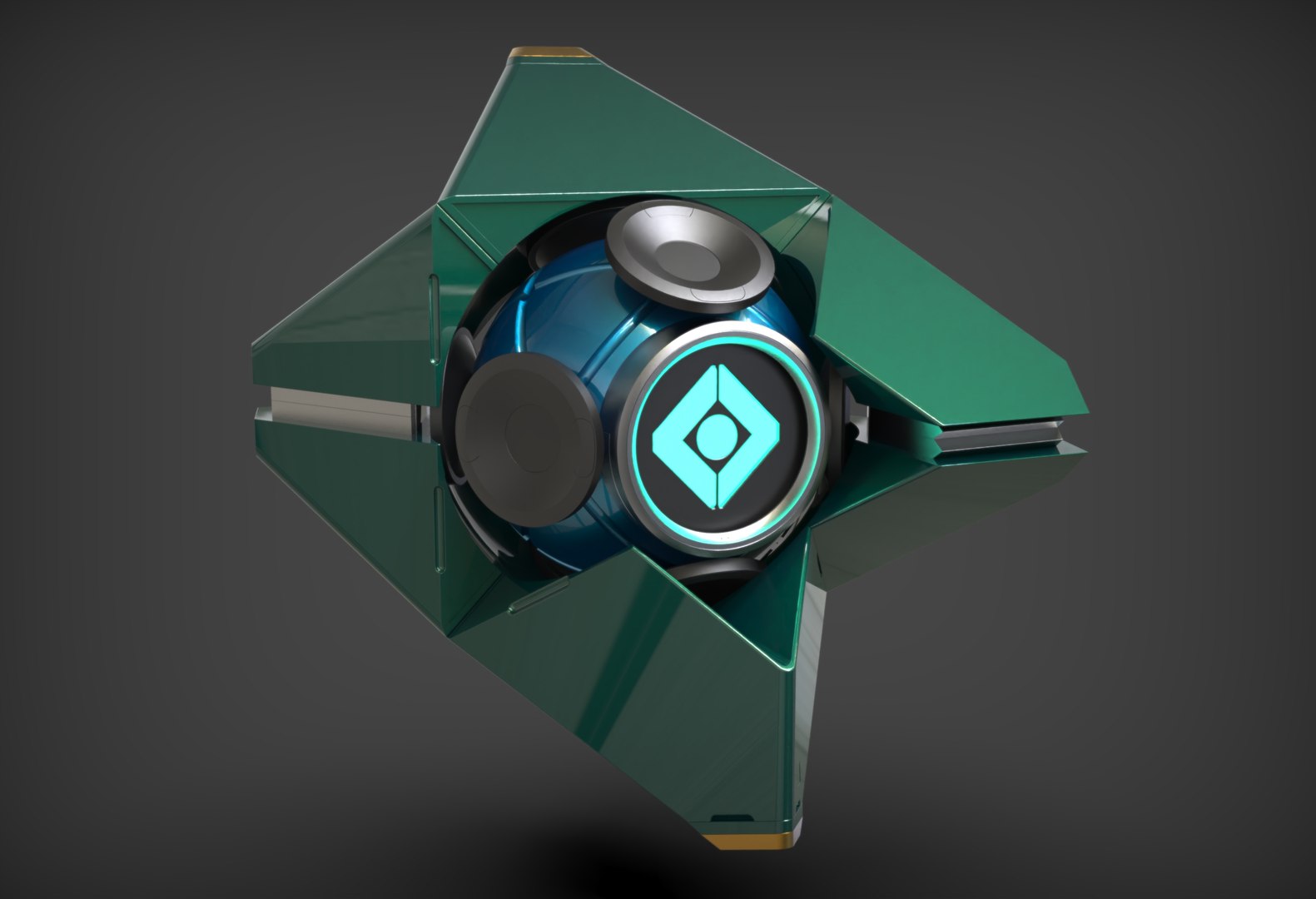 Destiny 2 Ghost Shell V2 3D Model - TurboSquid 2074851