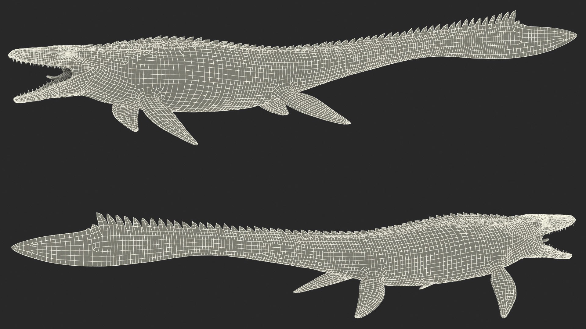 Mosasaurus Rigged For Maya Model - TurboSquid 1944894