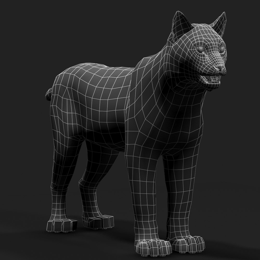 3d Bobcat Fur Lynx Rufus Model