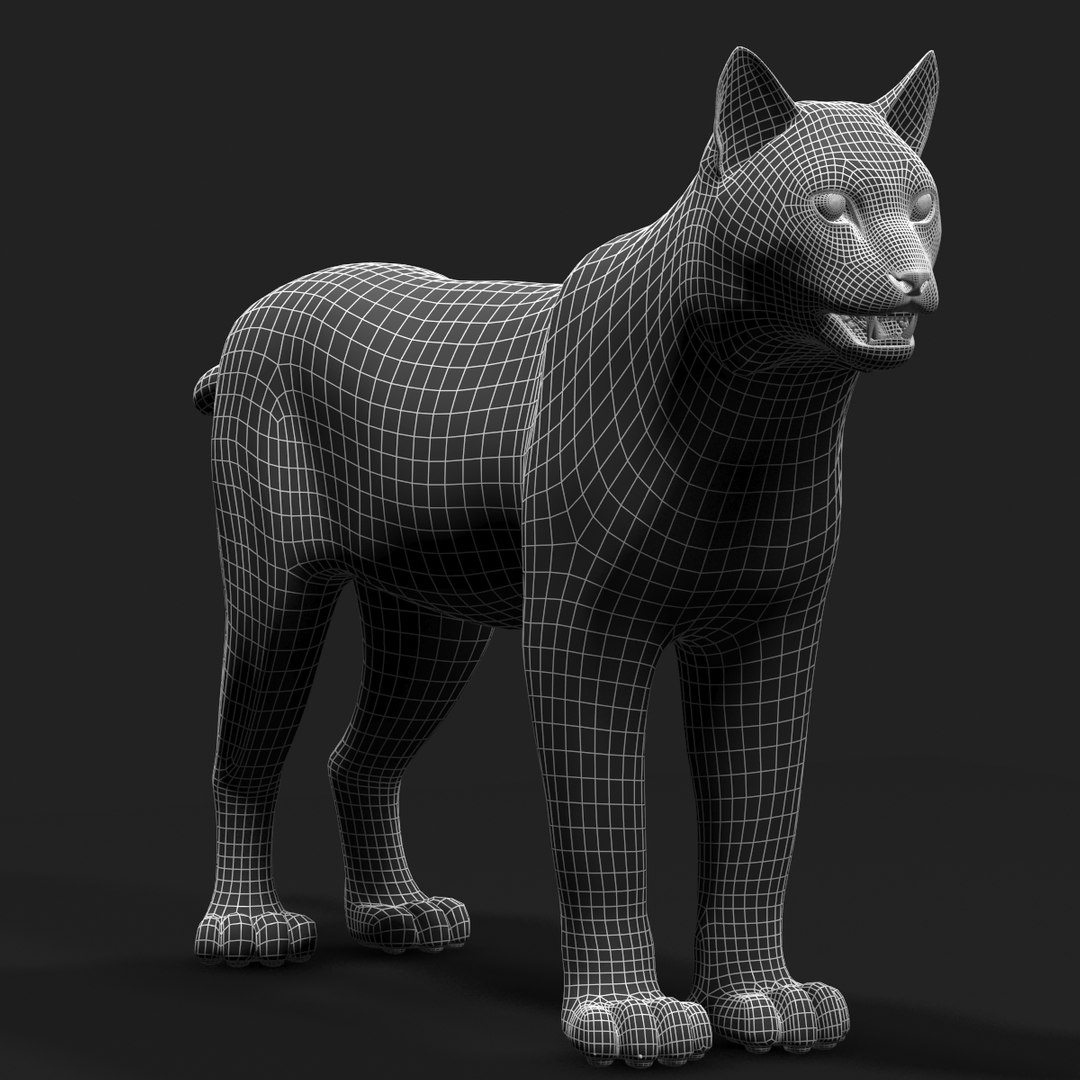 3d Bobcat Fur Lynx Rufus Model