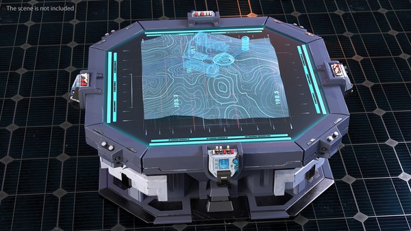 modèle 3D de Collection de tables holographiques de science-fiction ...