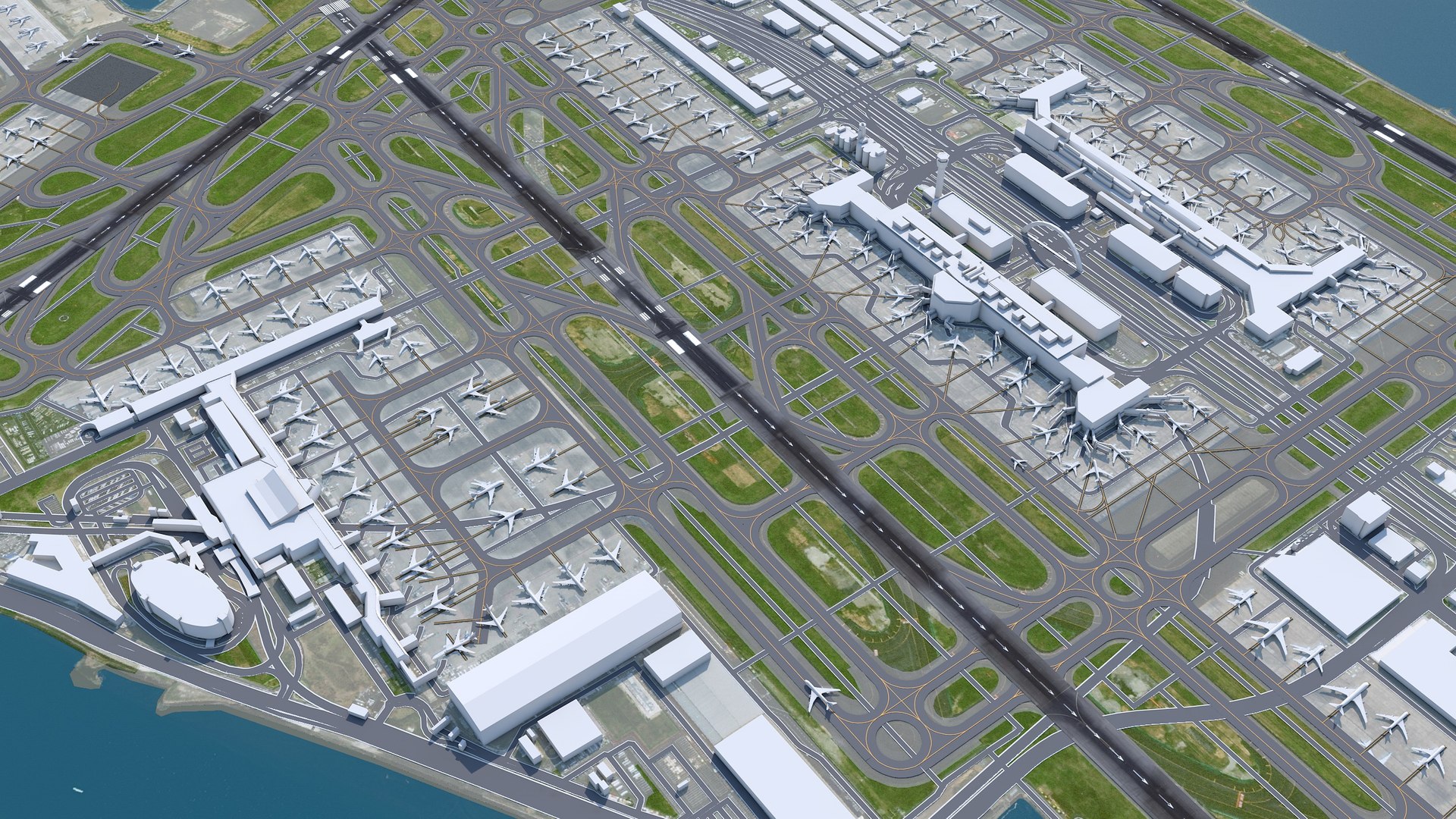 Tokyo Haneda Airport 3D Model - TurboSquid 2005543
