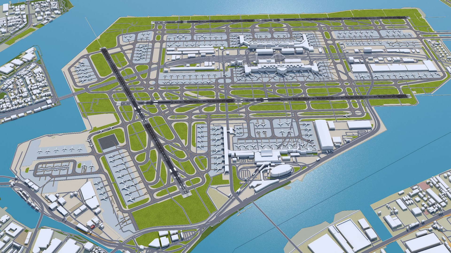 Tokyo Haneda Airport 3D Model - TurboSquid 2005543