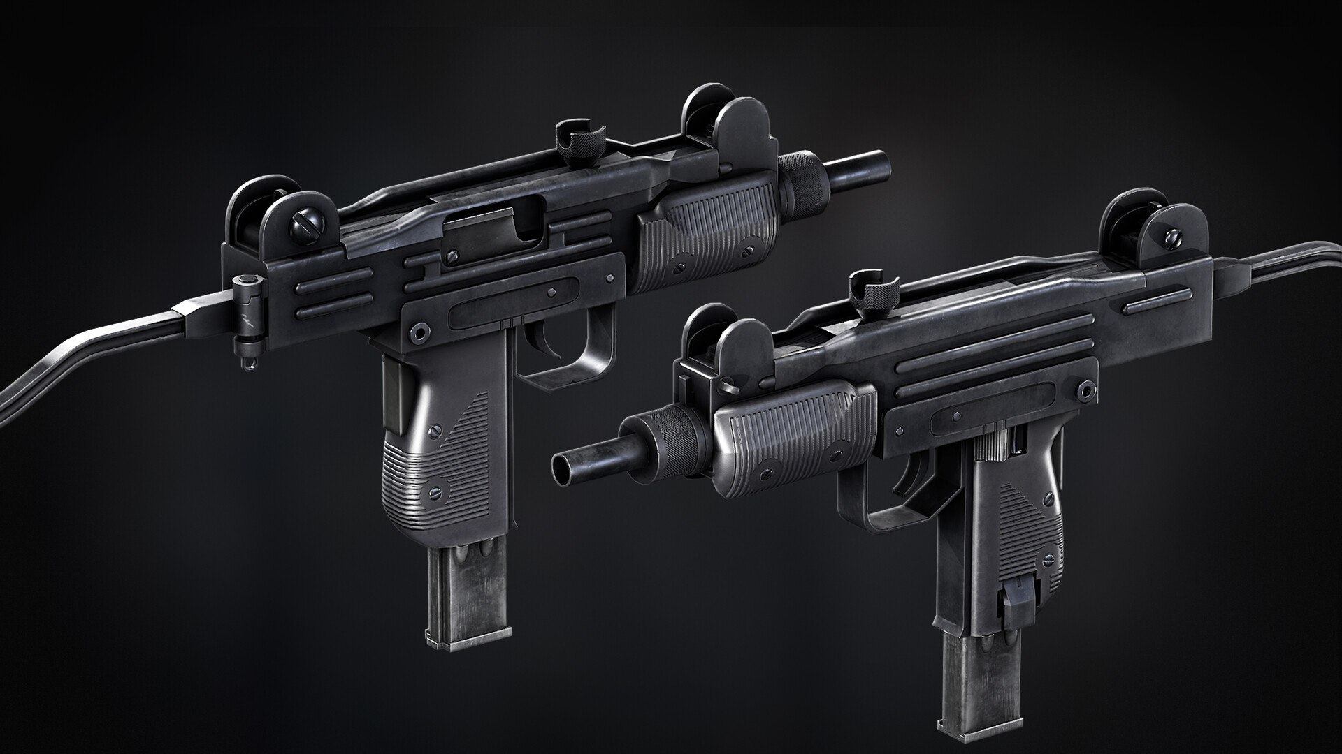 Micro UZI AAA Game Ready PBR Low-poly 3D Model Model - TurboSquid 2008300