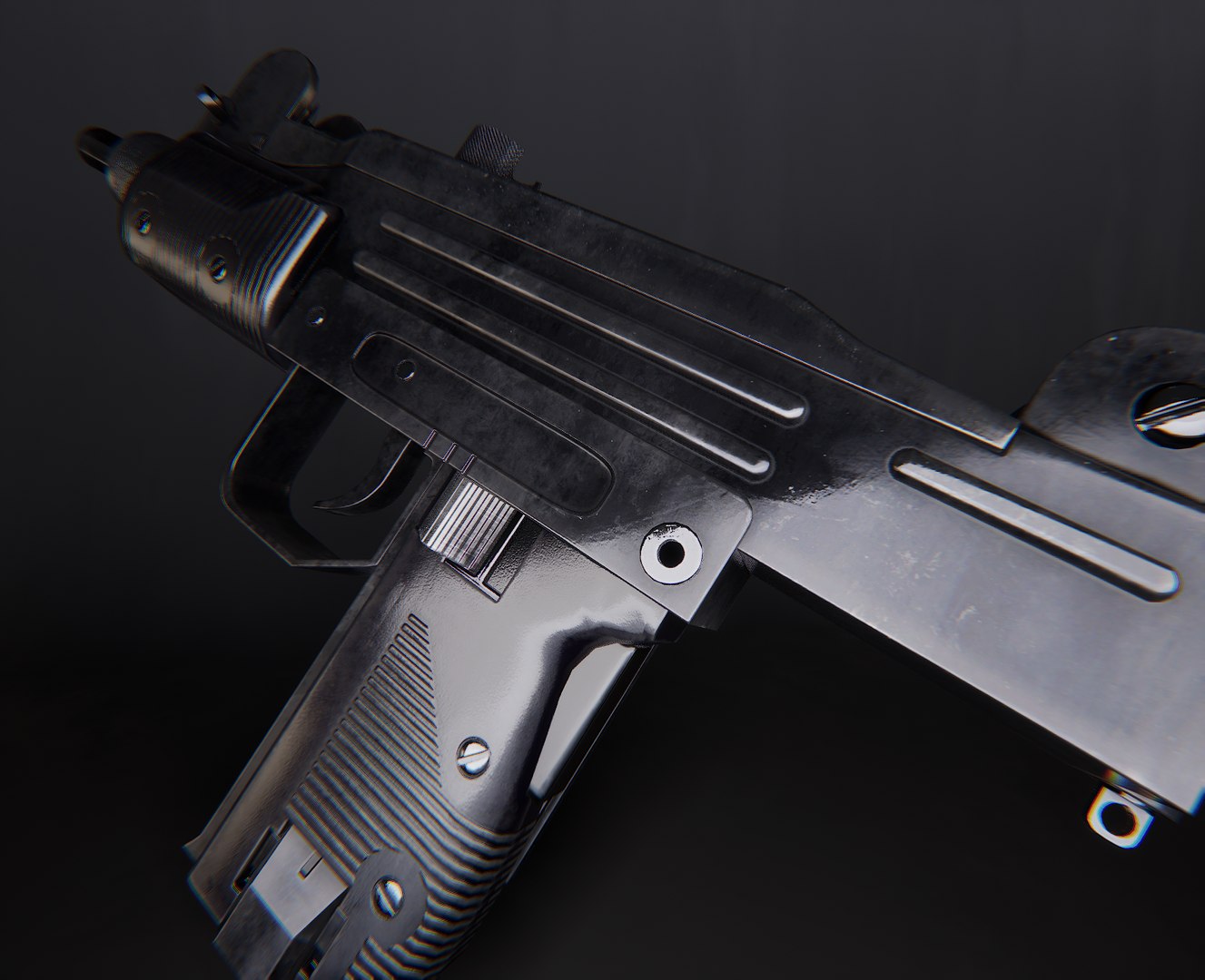 Micro UZI AAA Game Ready PBR Low-poly 3D Model Model - TurboSquid 2008300