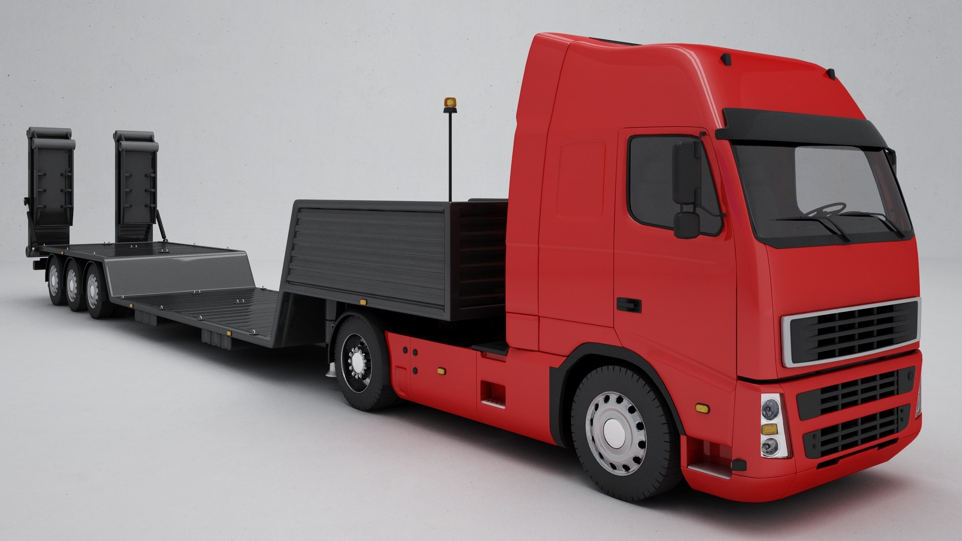 3D Heavy Transporter Truck With Trailer 02 - TurboSquid 1909203