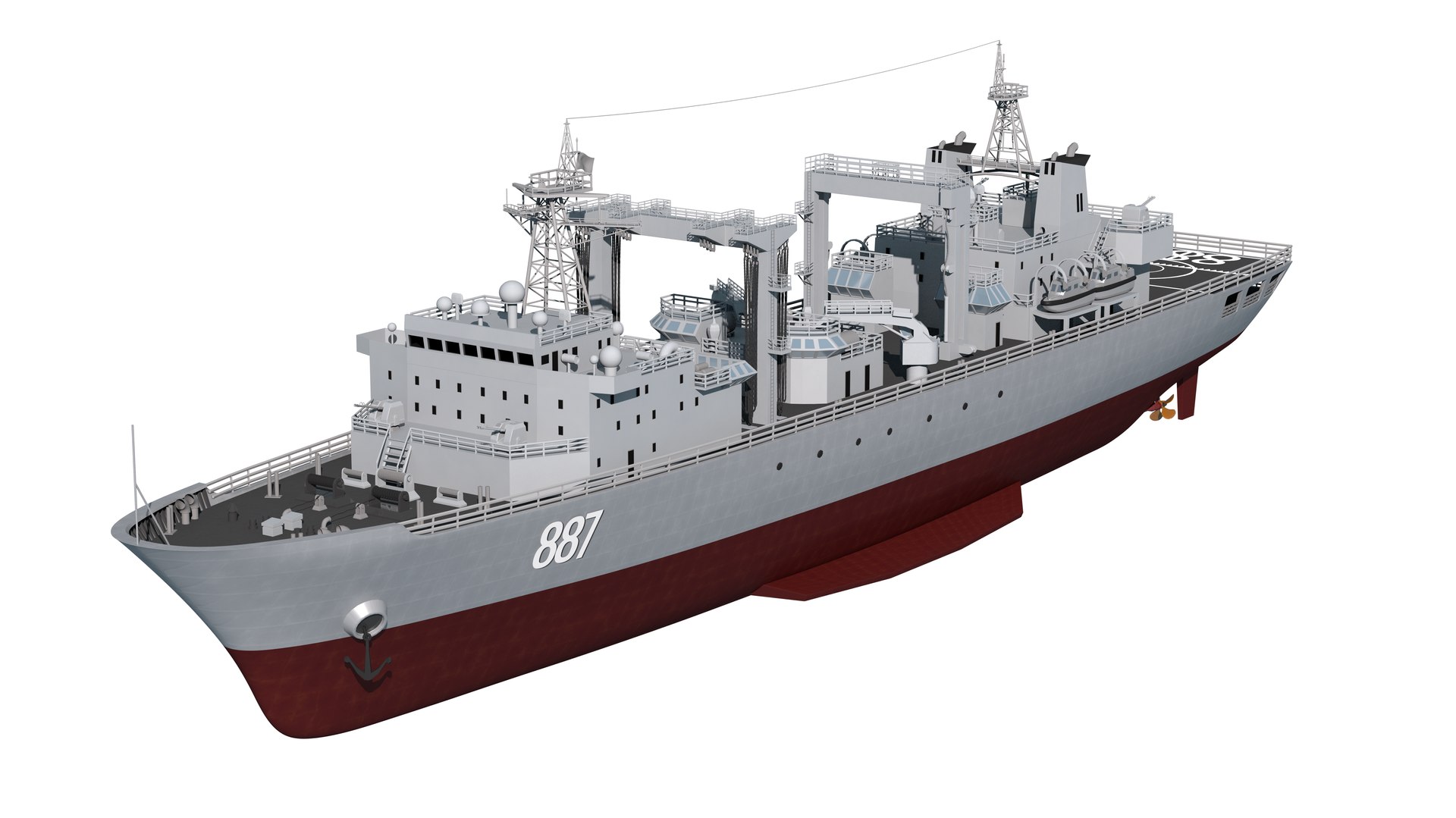 Collection Of Chinese Navy Supply Ships Replenishment 3d Model