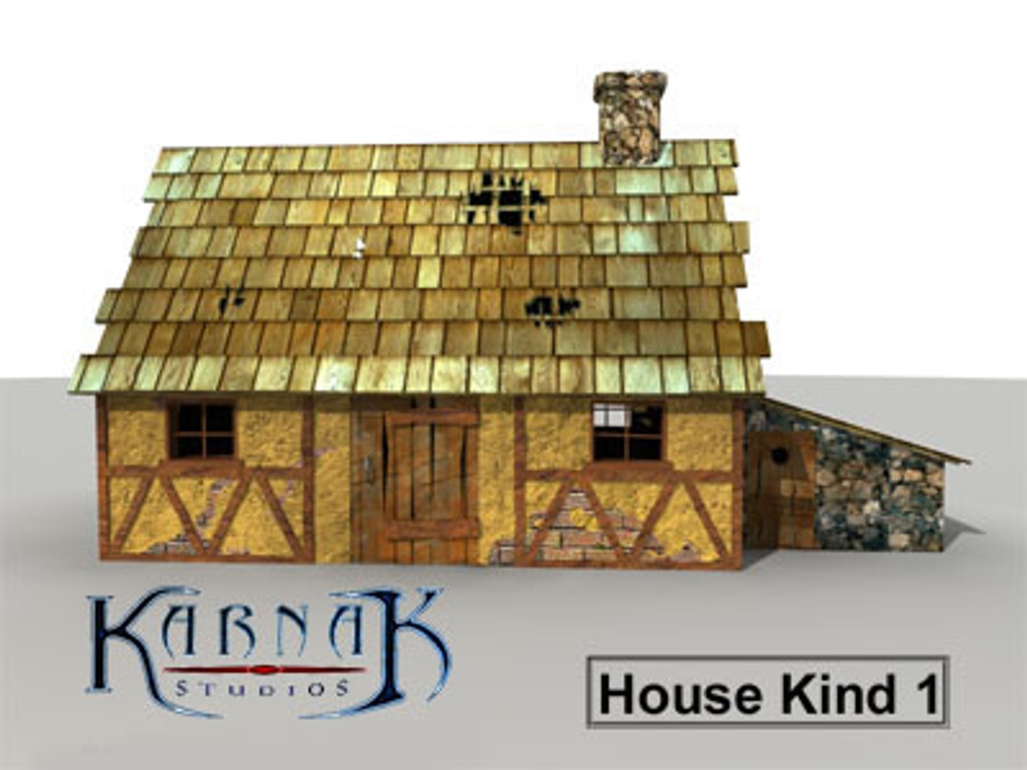 Rustic Medieval House 3ds