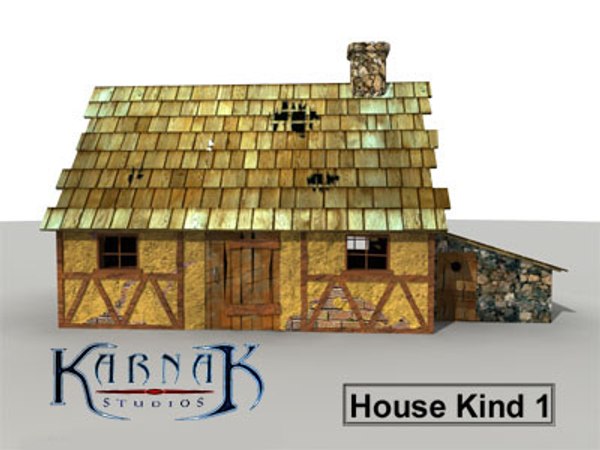 rustic medieval house 3ds