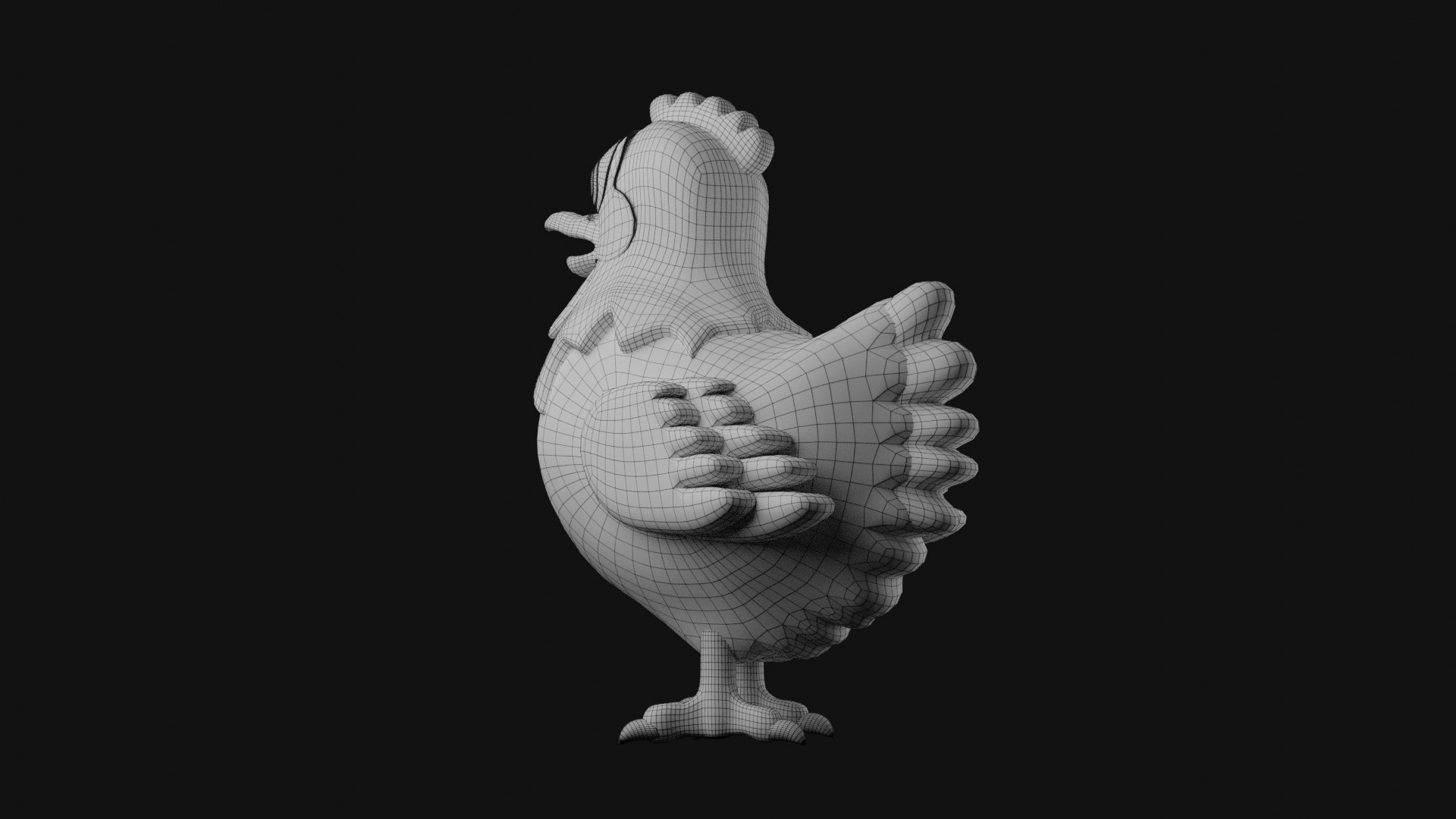 3D Farm Animal Chicken Hen Model - TurboSquid 2032279
