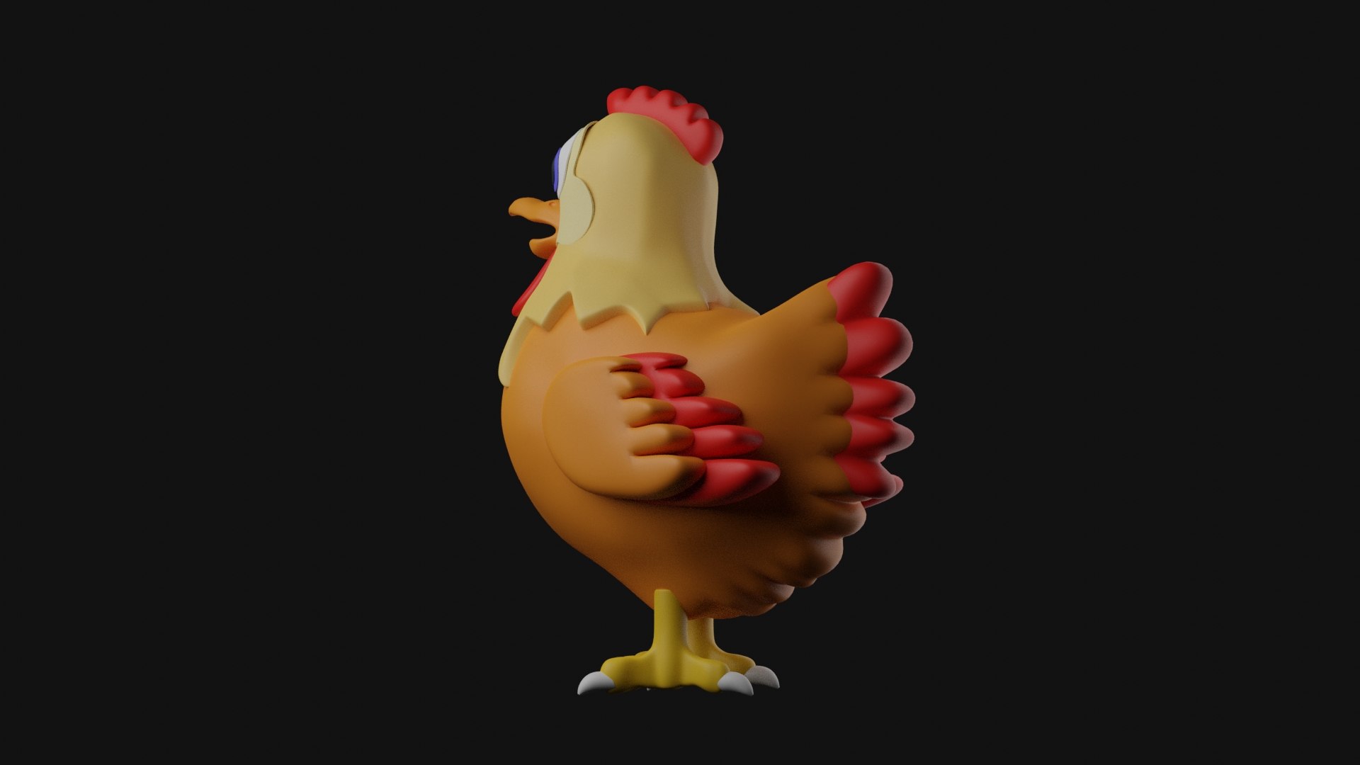 3D Farm Animal Chicken Hen Model - TurboSquid 2032279