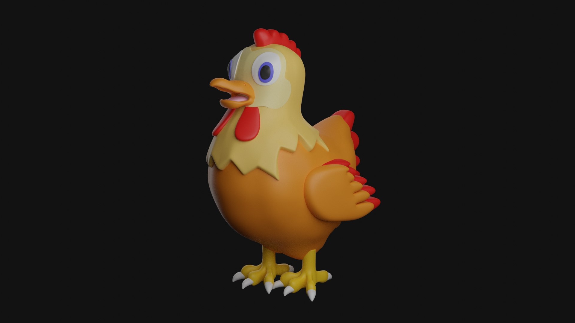 3D Farm Animal Chicken Hen Model - TurboSquid 2032279