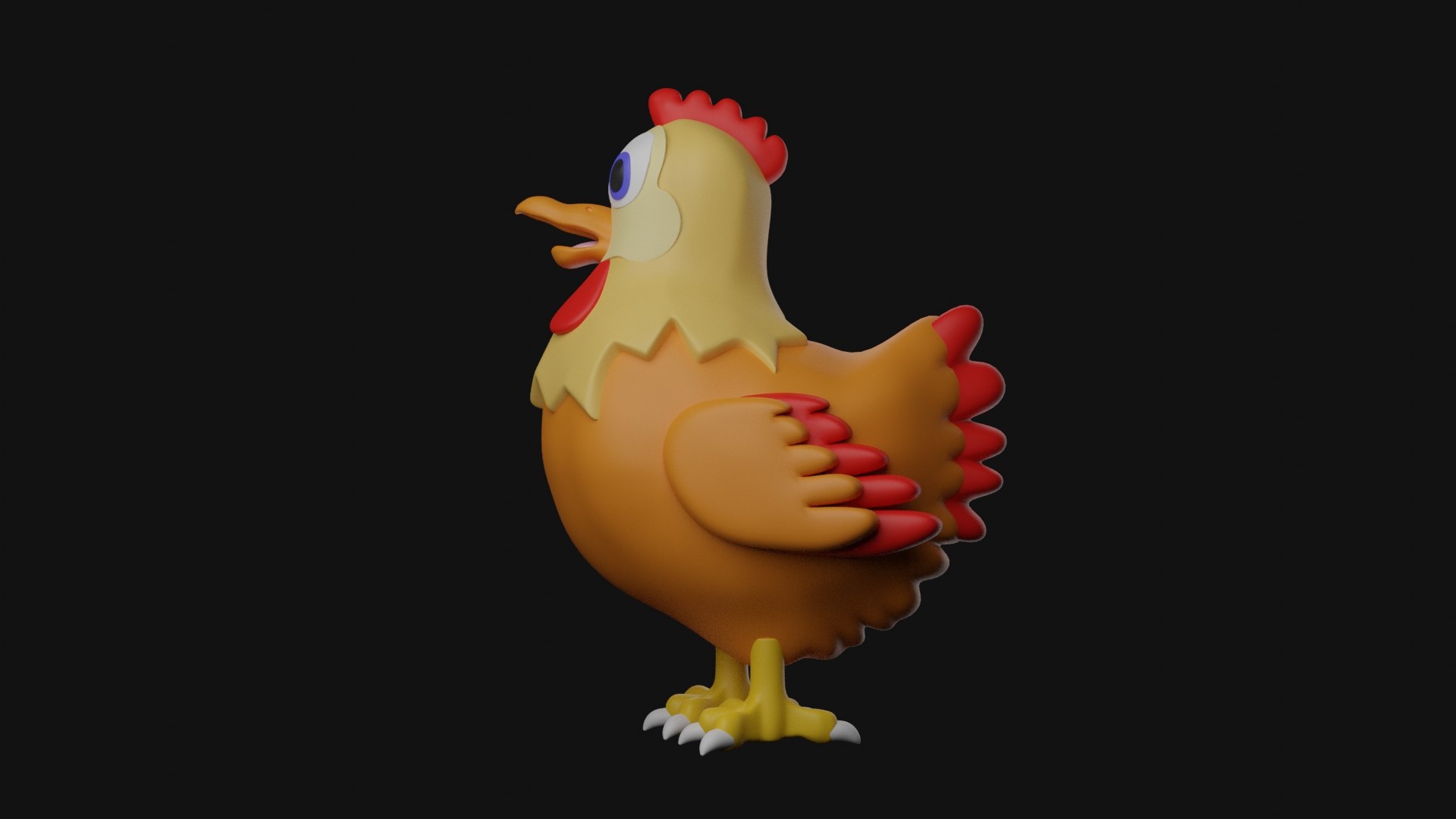 3D Farm Animal Chicken Hen Model - TurboSquid 2032279