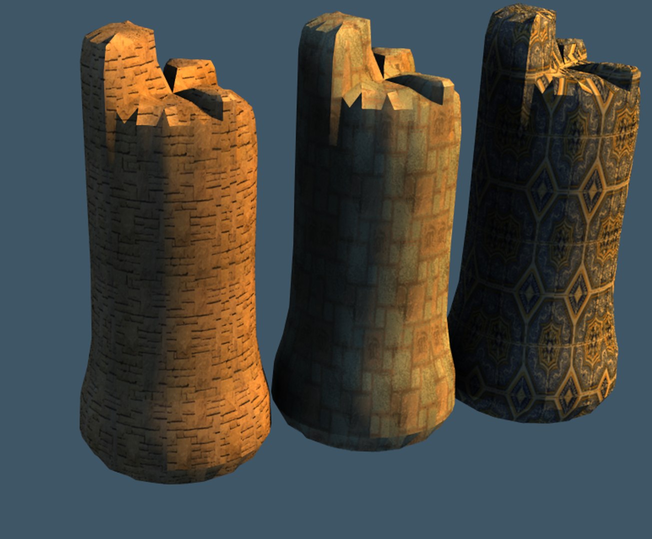 3d Broken Temple Model