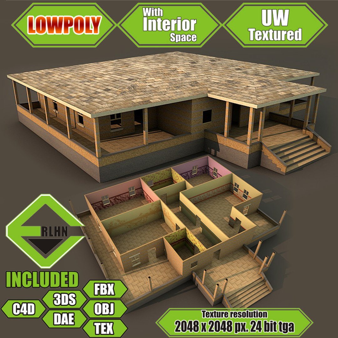 house interior building 3d model