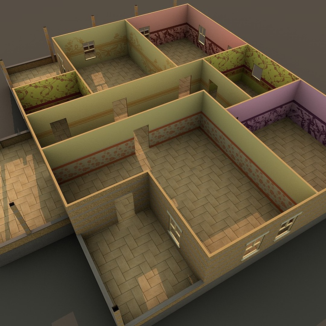 house interior building 3d model
