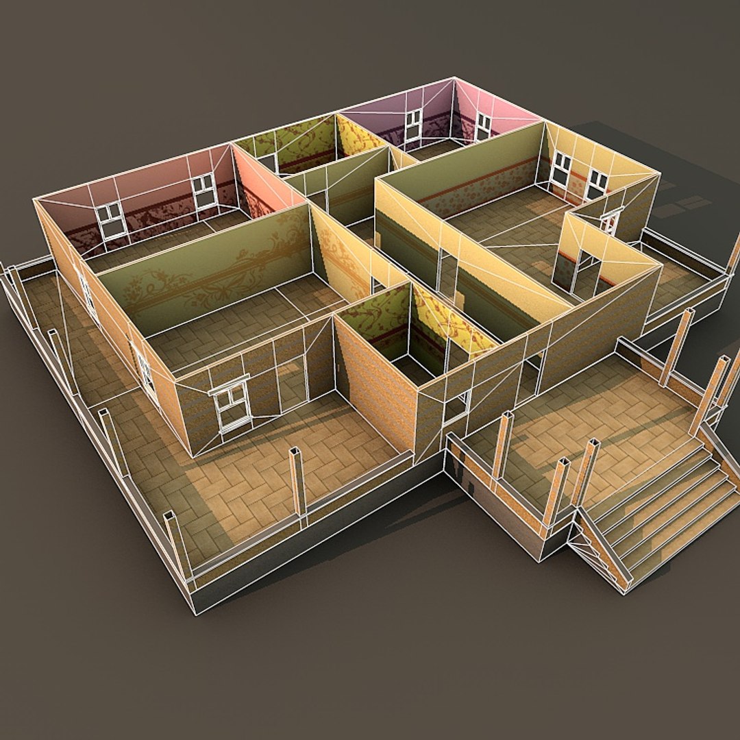 house interior building 3d model