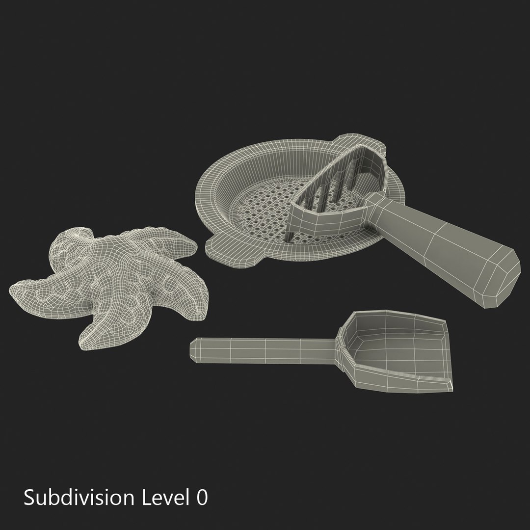sand toys 2 modeled 3d 3ds