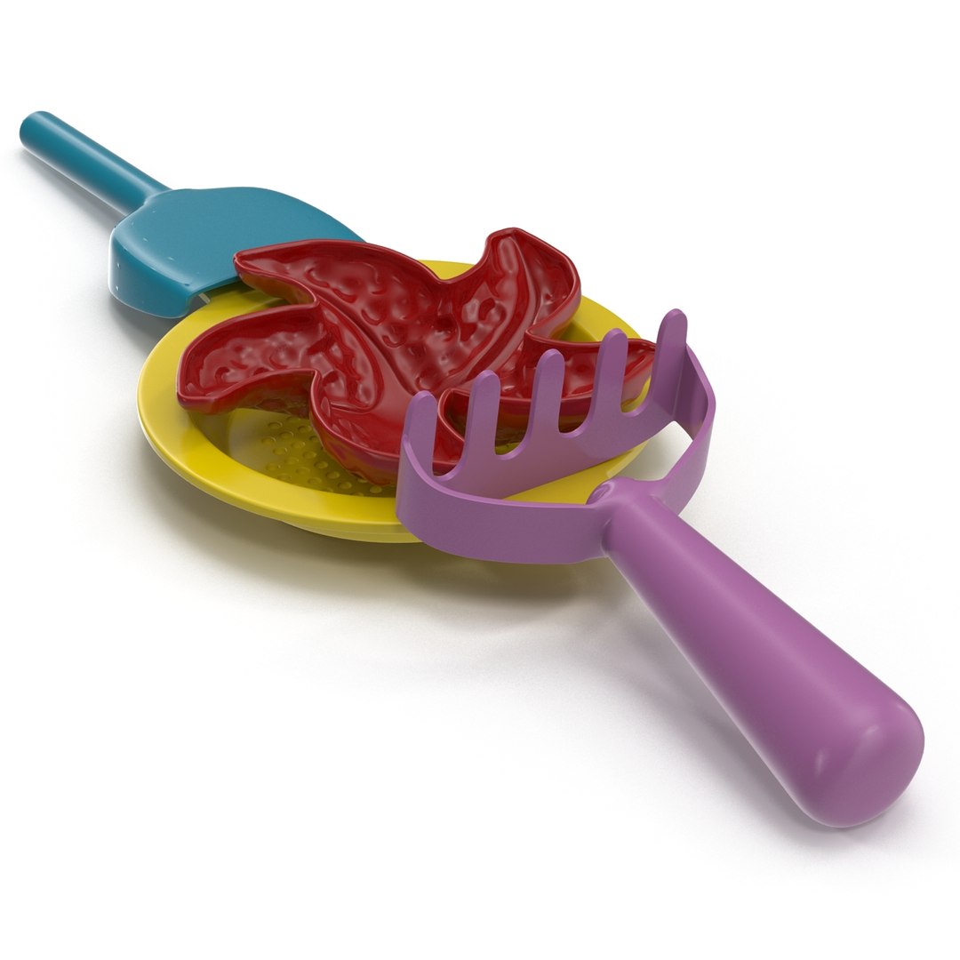 sand toys 2 modeled 3d 3ds