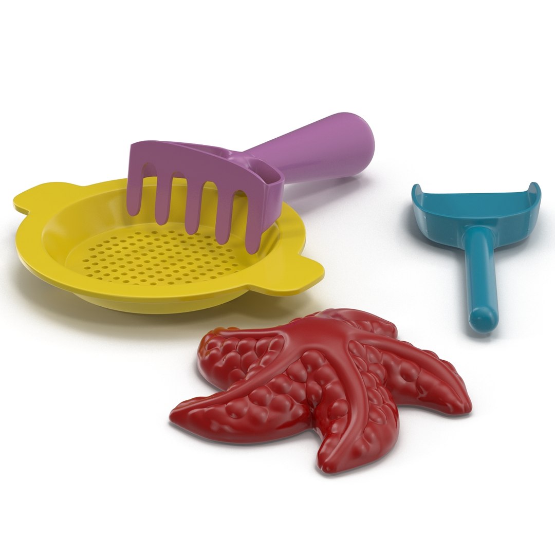 sand toys 2 modeled 3d 3ds