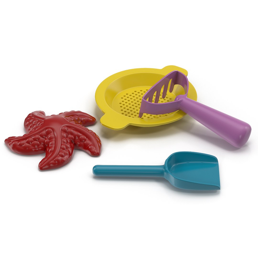 sand toys 2 modeled 3d 3ds